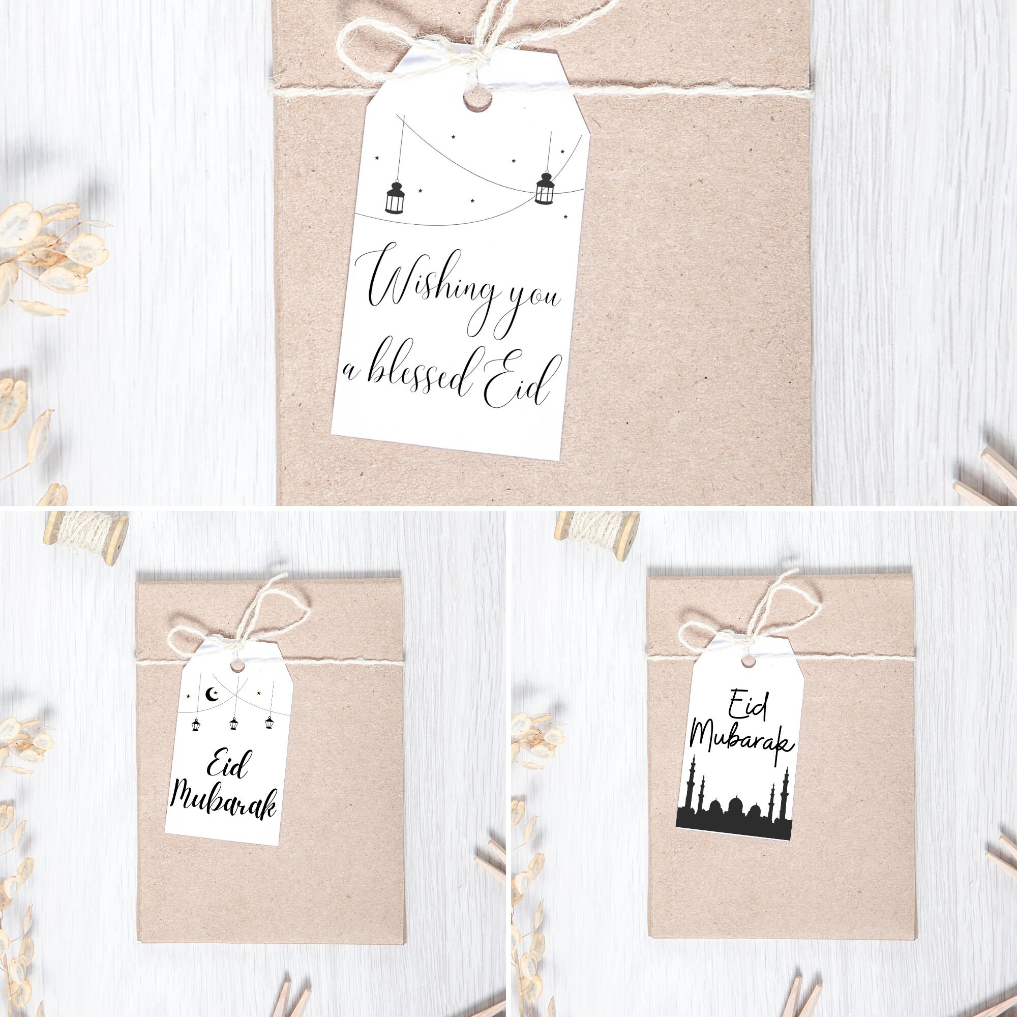 Eid Mubarak Gift Tags Printable Gift Tag Eid Decoration - Etsy