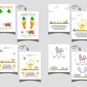 Easter Crafts for Kids Printable, Handprint Footprint DIY Card Wall Art ...