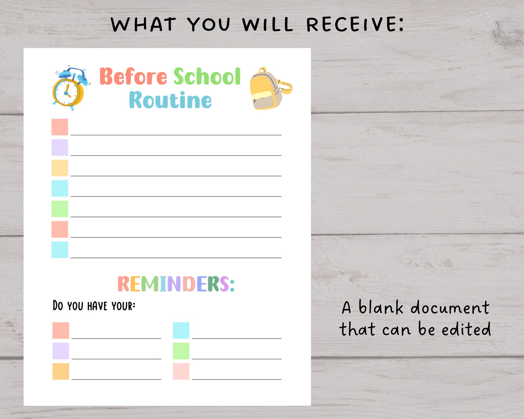 Printable Before School Checklist Morning Reminders for Kids - Etsy Canada