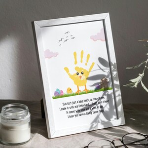 Baby Chick Happy Easter Poem Handprint Craft for Kids Printable, DIY ...