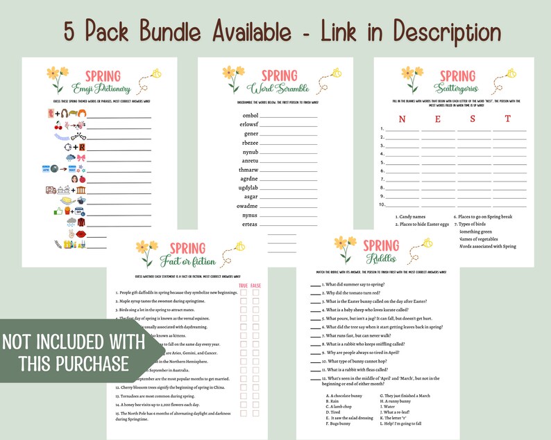 Spring Candy Dice Game Printable Spring Activity Adults & - Etsy