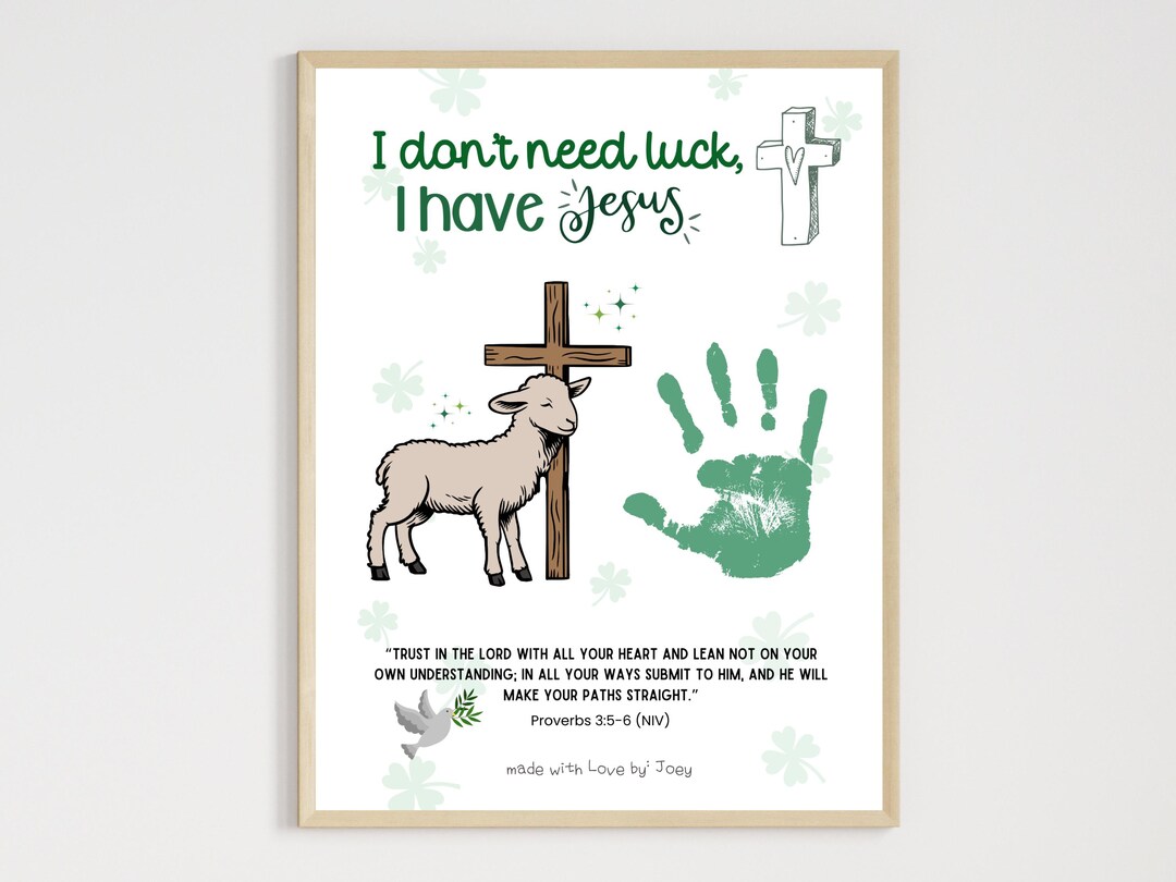 St Patricks Day Christian Bible Scripture Handprint Craft Printable ...