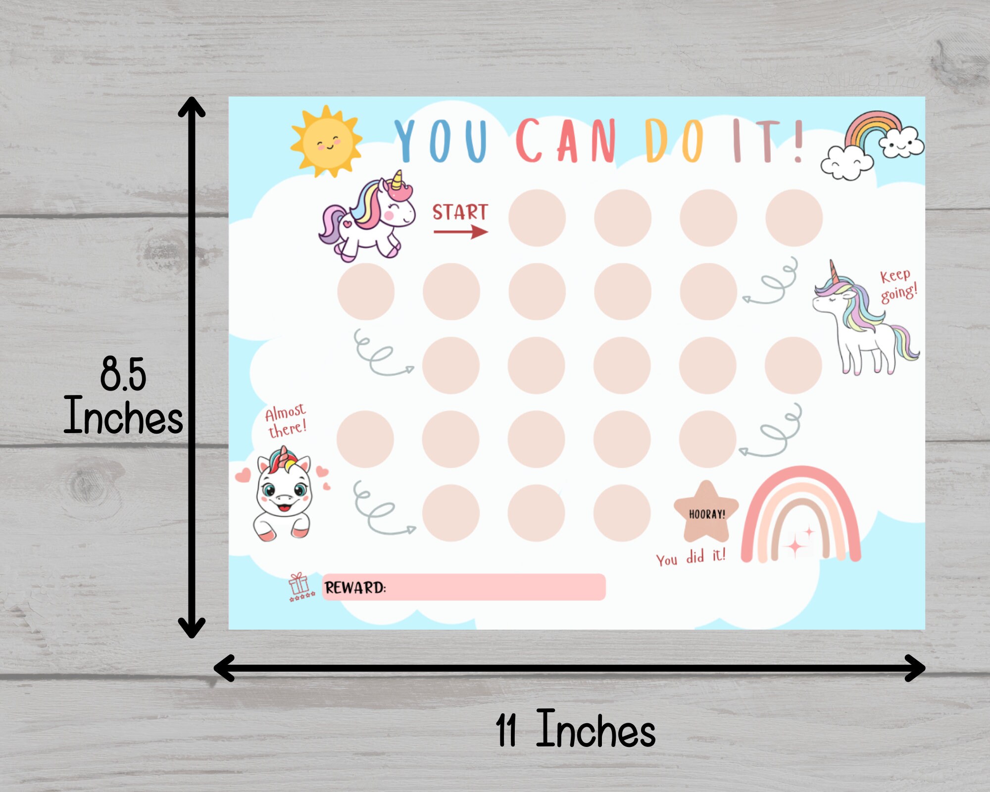 Reward Chart for Kids Printable Unicorn Behavior Chart Kids - Etsy