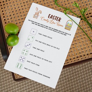Easter Candy Dice Game Printable, Easter Egg Exchange Party Game ...