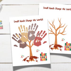 Small Hands Change the World Black History Month Handprint Craft ...