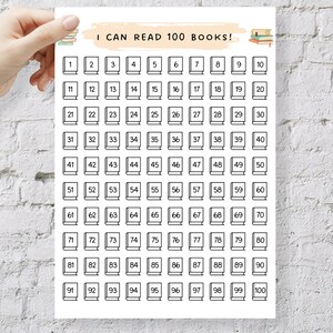Printable Reading Chart Kids Reading Log Tracker 50 100 - Etsy