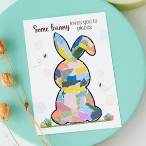 Easter Bunny Crafts for Kids Printable DIY Torn Paper Art Activity ...