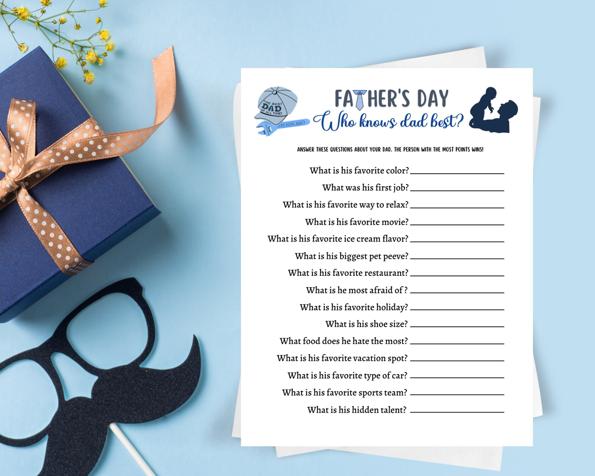 Father's Day Game Bundle Printable Fathers Day Ideas Fun - Etsy