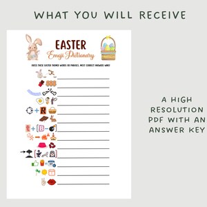 Easter Emoji Pictionary Printable Easter Party Game for Kids - Etsy