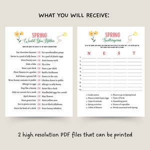 Spring Would You Rather Game Printable, Spring Activity Adults & Kids ...
