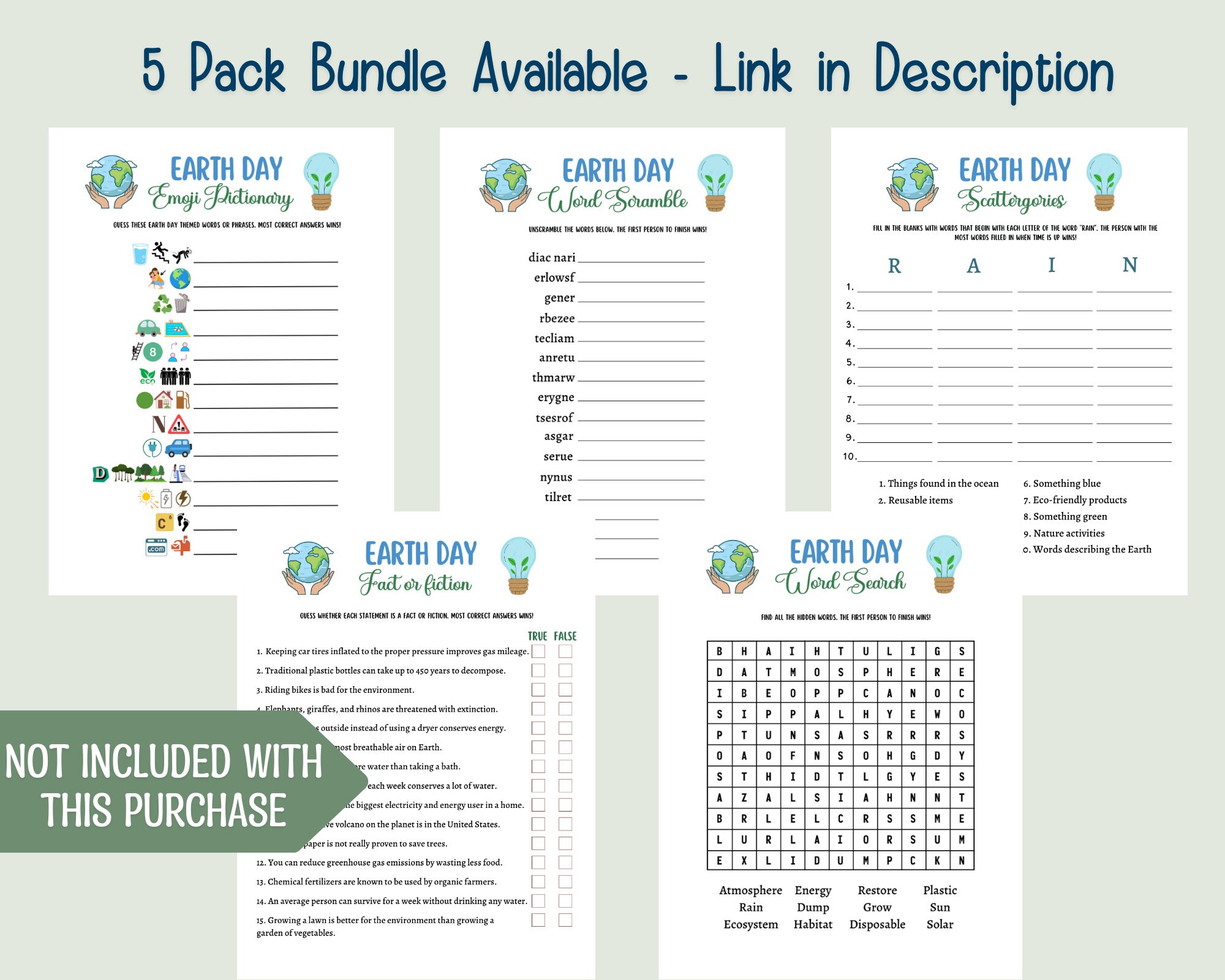 Earth Day Emoji Pictionary Game Printable Party Game for Kids - Etsy UK