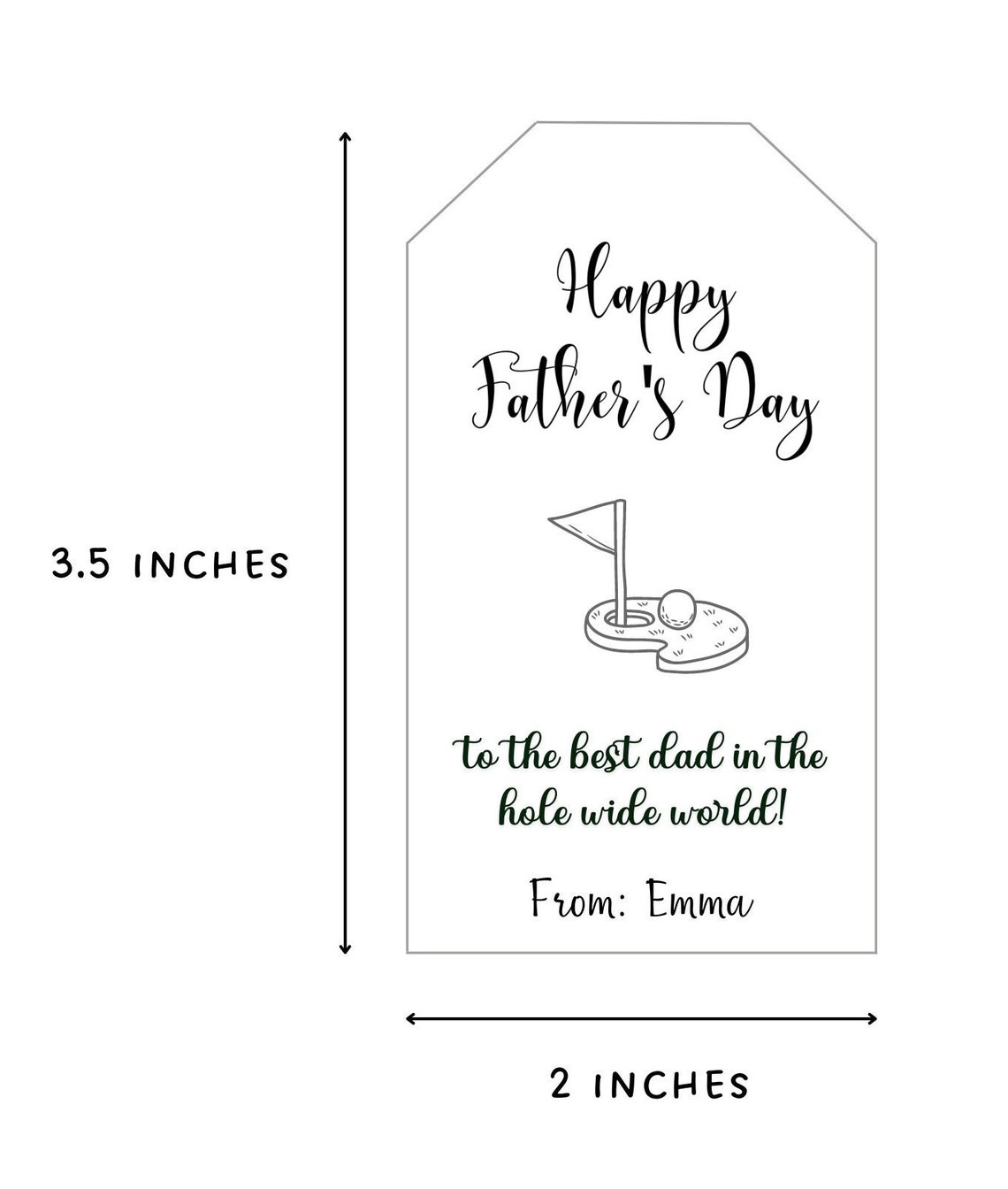 Happy Father's Day Golf Gift Tags Printable Golf Gift - Etsy