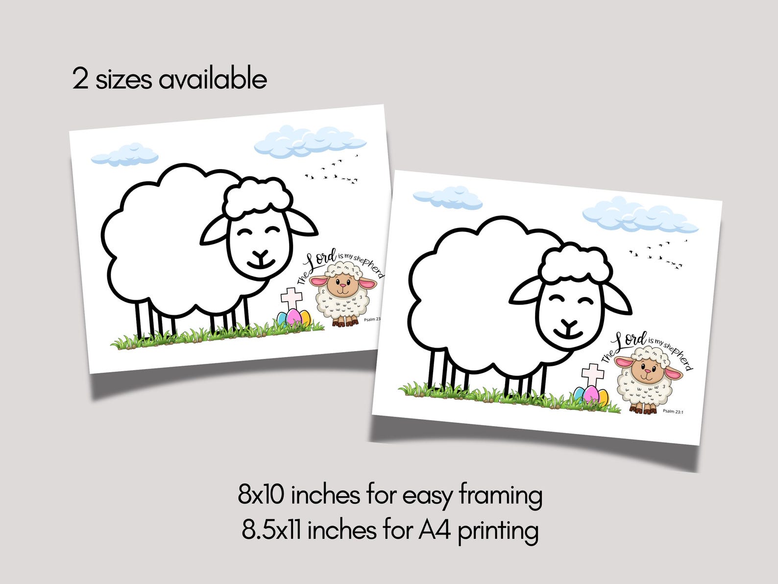 Easter Sheep Lamb Craft Printable Template, DIY Art Religious Keepsake ...