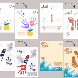 Handprint Memory Book Printable DIY Footprint Art Kids - Etsy Canada