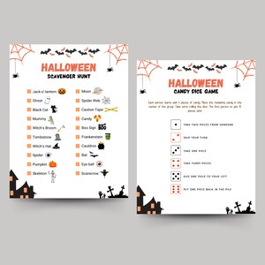 Halloween Games Bundle Kids Printable, Halloween Party Games, Scavenger ...