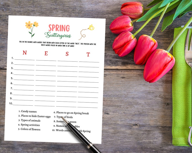 Spring Would You Rather Game Printable Spring Activity Adults - Etsy