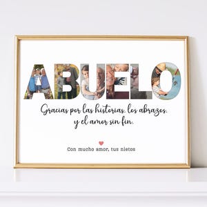 Custom Abuelo Photo Collage Printable, Personalized Grandpa ...