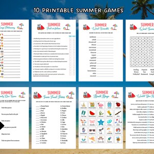 Summer Games Bundle Printable Summer Camp Activity - Etsy