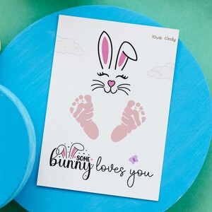 Easter Footprint Craft for Kids Printable, DIY Handprint Art Keepsake ...