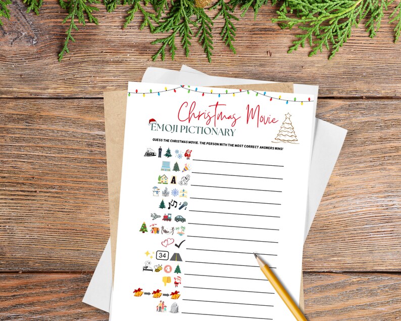Christmas Emoji Pictionary Bundle Printable Fun Party Game - Etsy
