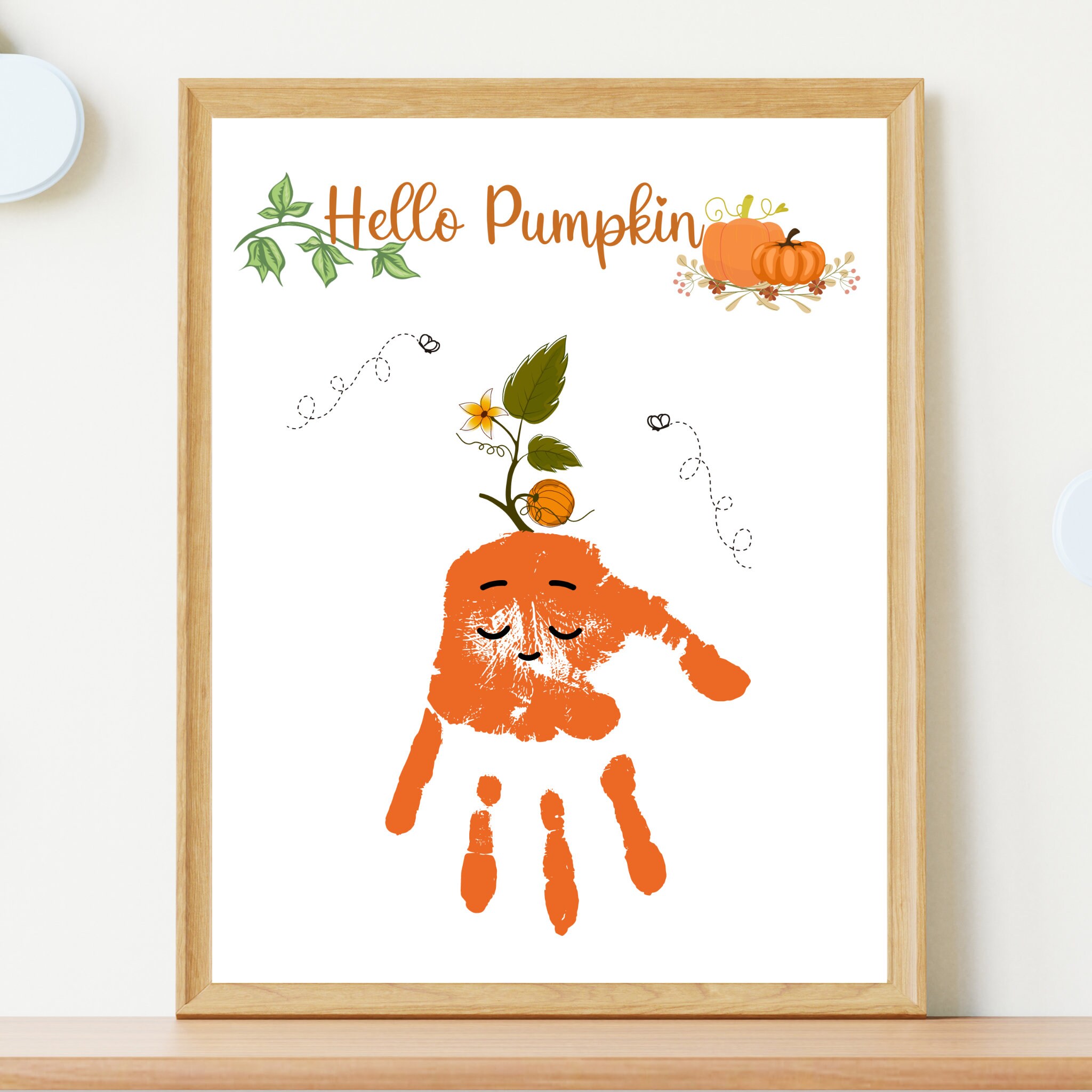 Fall Handprint Crafts Printable, DIY Autumn Art for Baby Toddler Kids ...