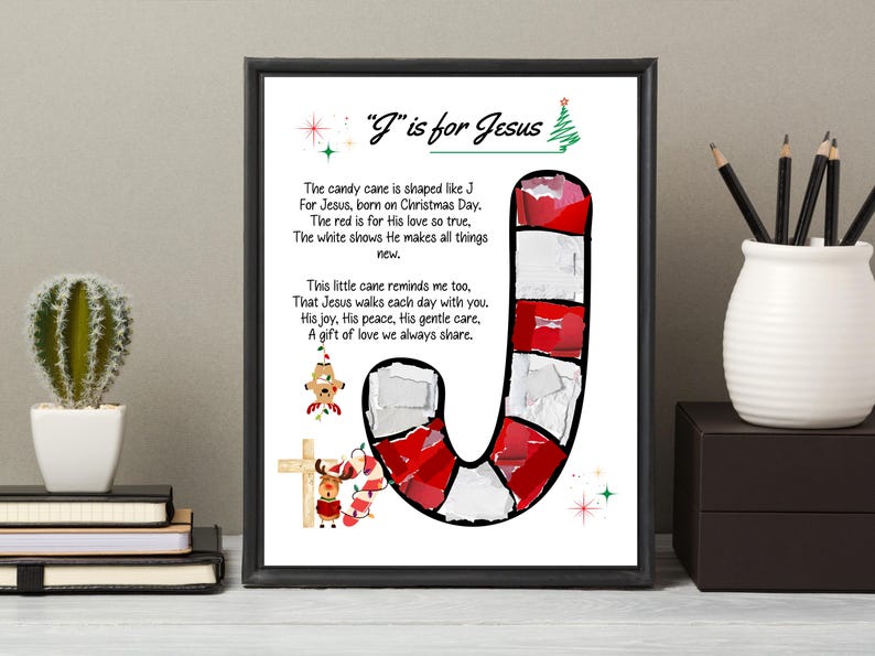 Candy Cane Tissue Paper Craft Printable, Christmas Sunday School ...