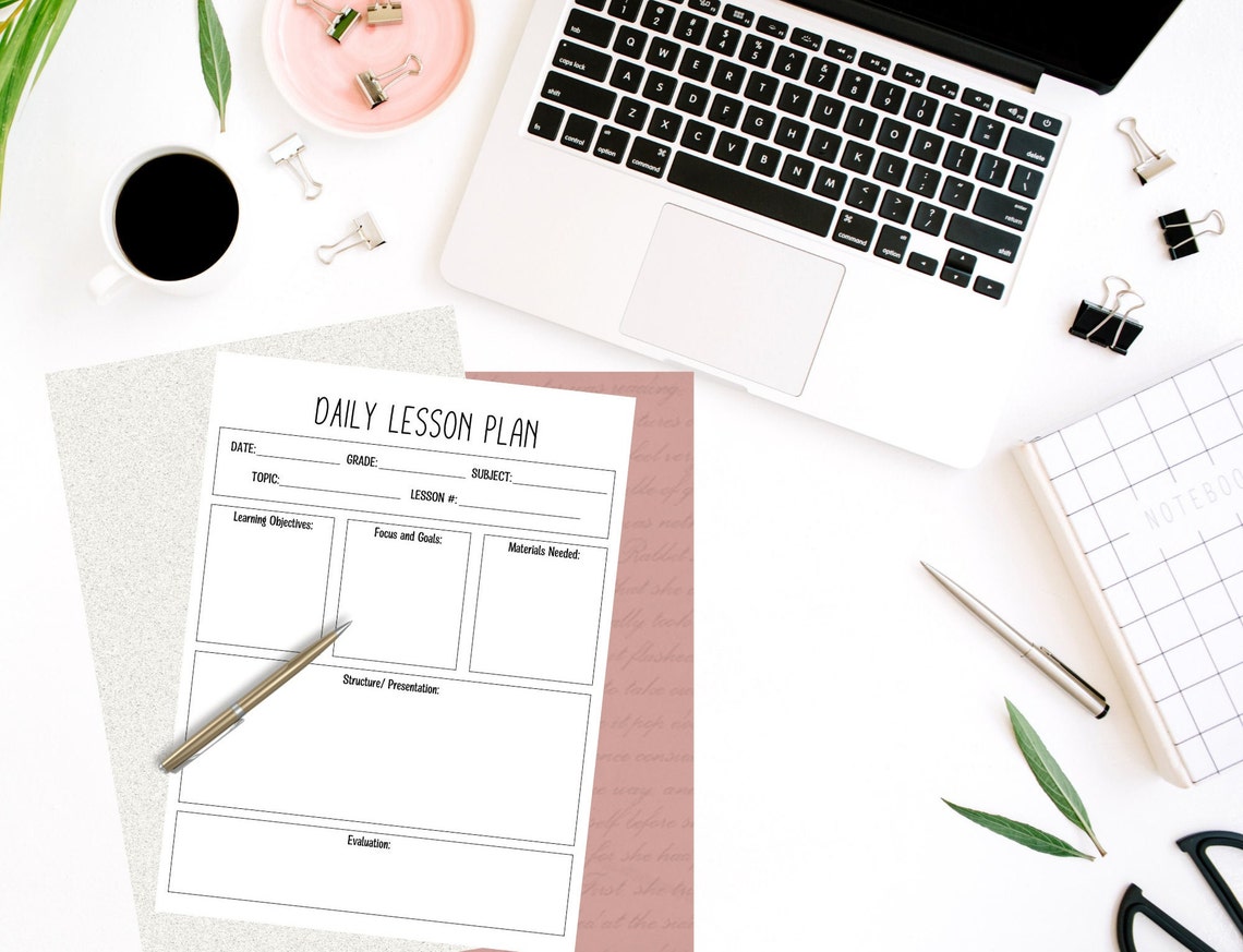 Daily Lesson Plan Template Simple Lesson Plan Template for - Etsy