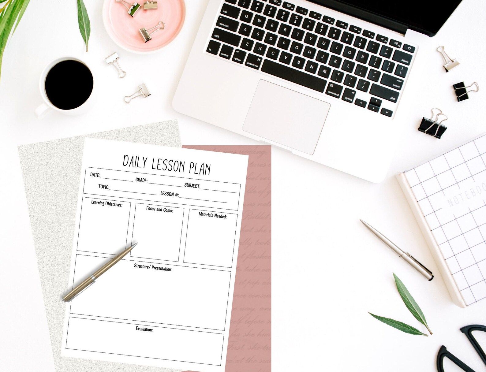 Daily Lesson Plan Template Simple Lesson Plan Template for - Etsy