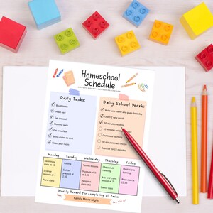 Homeschool Schedule Homeschool Planner Printable Homeschool - Etsy