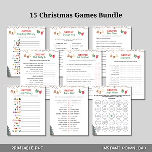 Christmas Game Bundle Printable, Family Christmas Games, Office Party ...