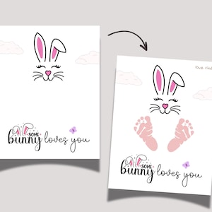 Easter Footprint Craft for Kids Printable, DIY Handprint Art Keepsake ...