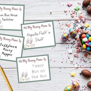Whats Your Bunny Name Printable Easter Bunny Name Game - Etsy