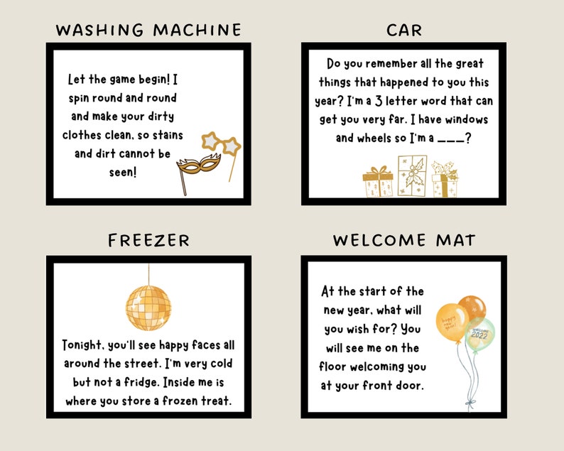 New Years Eve Scavenger Hunt Printable New Year's Eve - Etsy