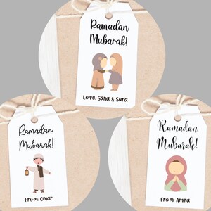 Editable Kids Ramadan Mubarak Gift Tags Printable Custom - Etsy