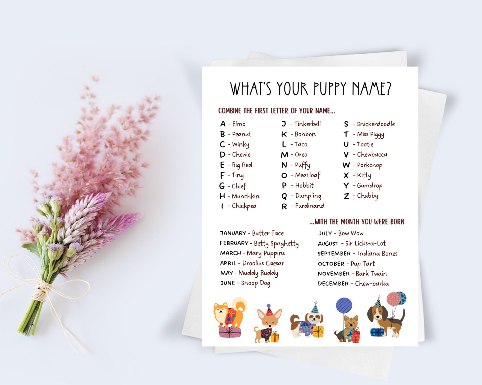 Dog Birthday Party Games Printable Puppy Pawty Games Puppy - Etsy