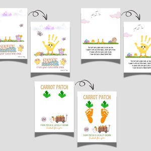 Easter Handprint Footprint Crafts for Kids Printable, DIY Card Spring ...