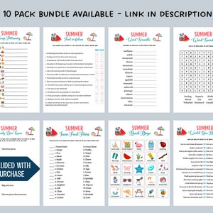 Summer Candy Dice Game Printable Pool Party Games Summer - Etsy