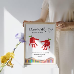 Fall Bible Handprint Crafts Printable for Kids, Christian DIY Art ...