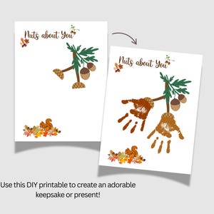 Fall Handprint Craft Printable, Autumn Activity DIY Wall Art Decor ...
