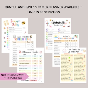 Summer Bucket List Printable, Editable Summer Break Template, Fun ...