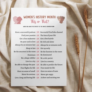 Womens History Month Party Games Printable, Emoji Pictionary, Trivia ...