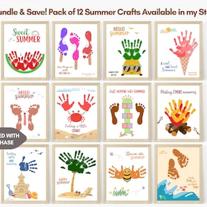 Watermelon Summer Handprint Craft Printable, DIY Art Project for Kids ...