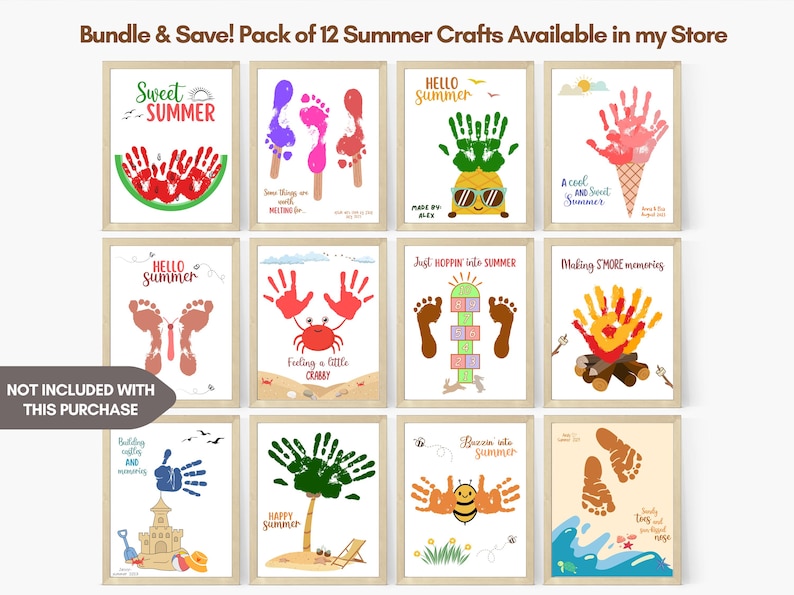 Watermelon Summer Handprint Craft Printable, DIY Art Project for Kids ...
