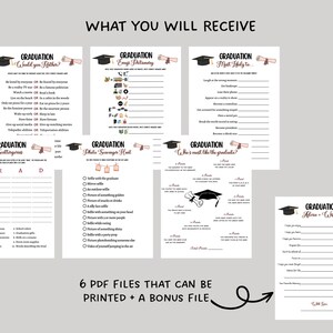 Graduation Party Games Printable High School Senior Grad - Etsy