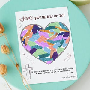 Easter Paper Craft Printable, DIY Keepsake Christian Art for Kids ...