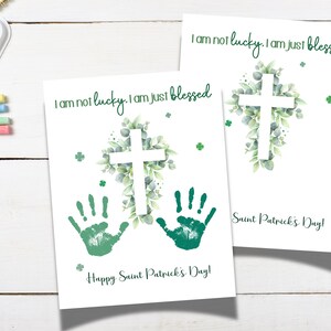 St. Patricks Day Christian Handprint Craft Printable, DIY Bible Art ...