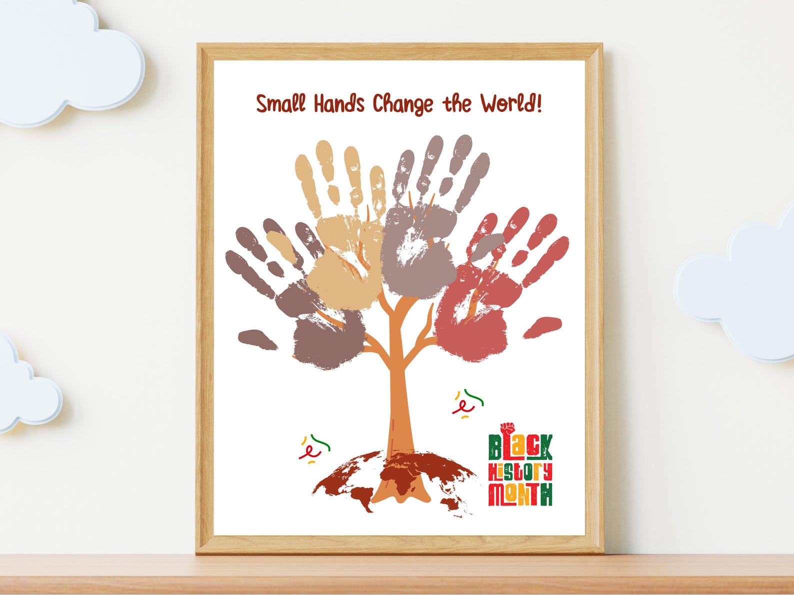 Small Hands Change the World Black History Month Handprint Craft ...