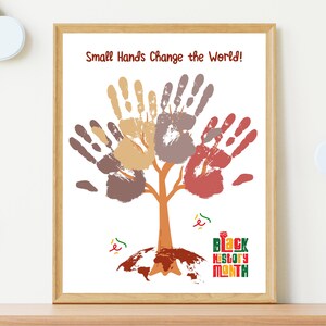 Small Hands Change the World Black History Month Handprint Craft ...