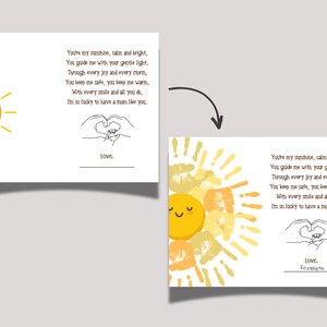 Mothers Day Handprint Craft for Kids Printable, DIY Cute Card Art ...