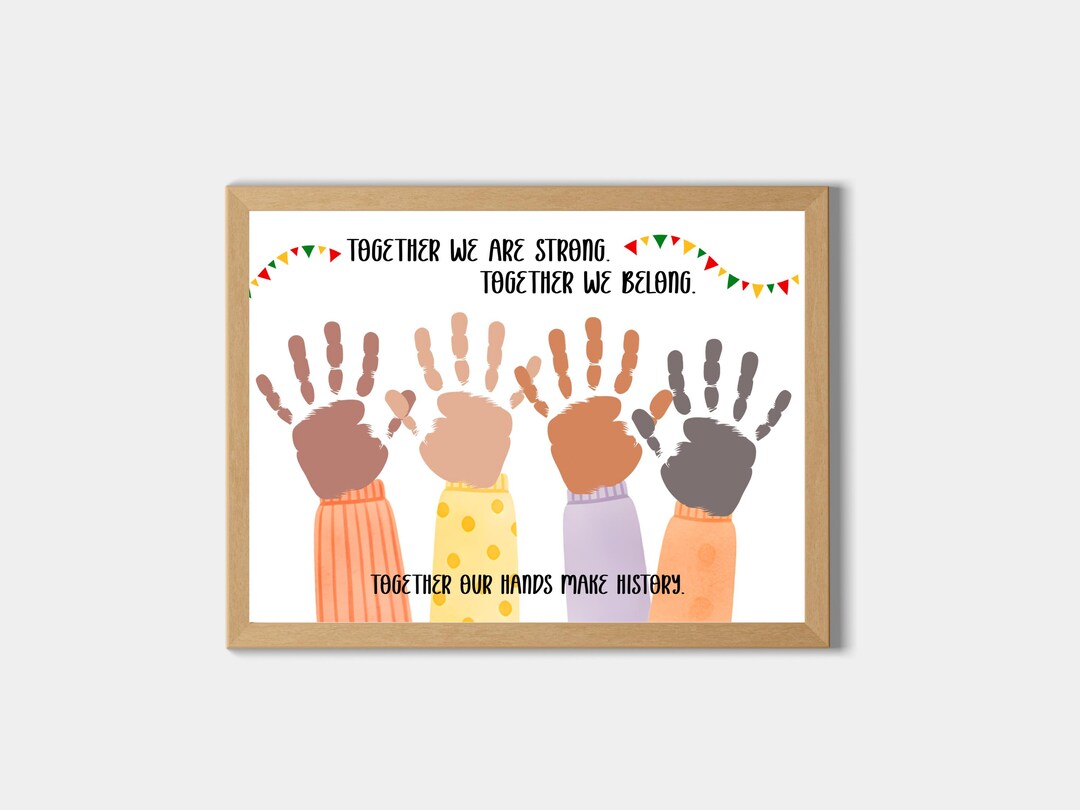 Diversity Handprint Craft for Kids, Black History Month Classroom ...